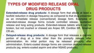 Modified release drug products, Targeted Drug Delivery Systems and ...