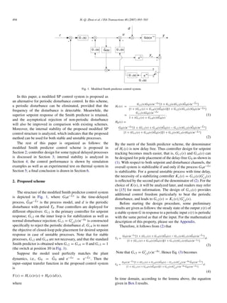 Modified Smith predictor design for periodic disturbance rejection | PDF