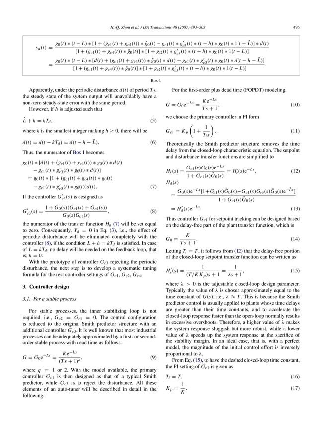 Modified Smith predictor design for periodic disturbance rejection | PDF