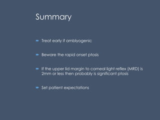 Adult & Paediatric Ptosis | PPTX