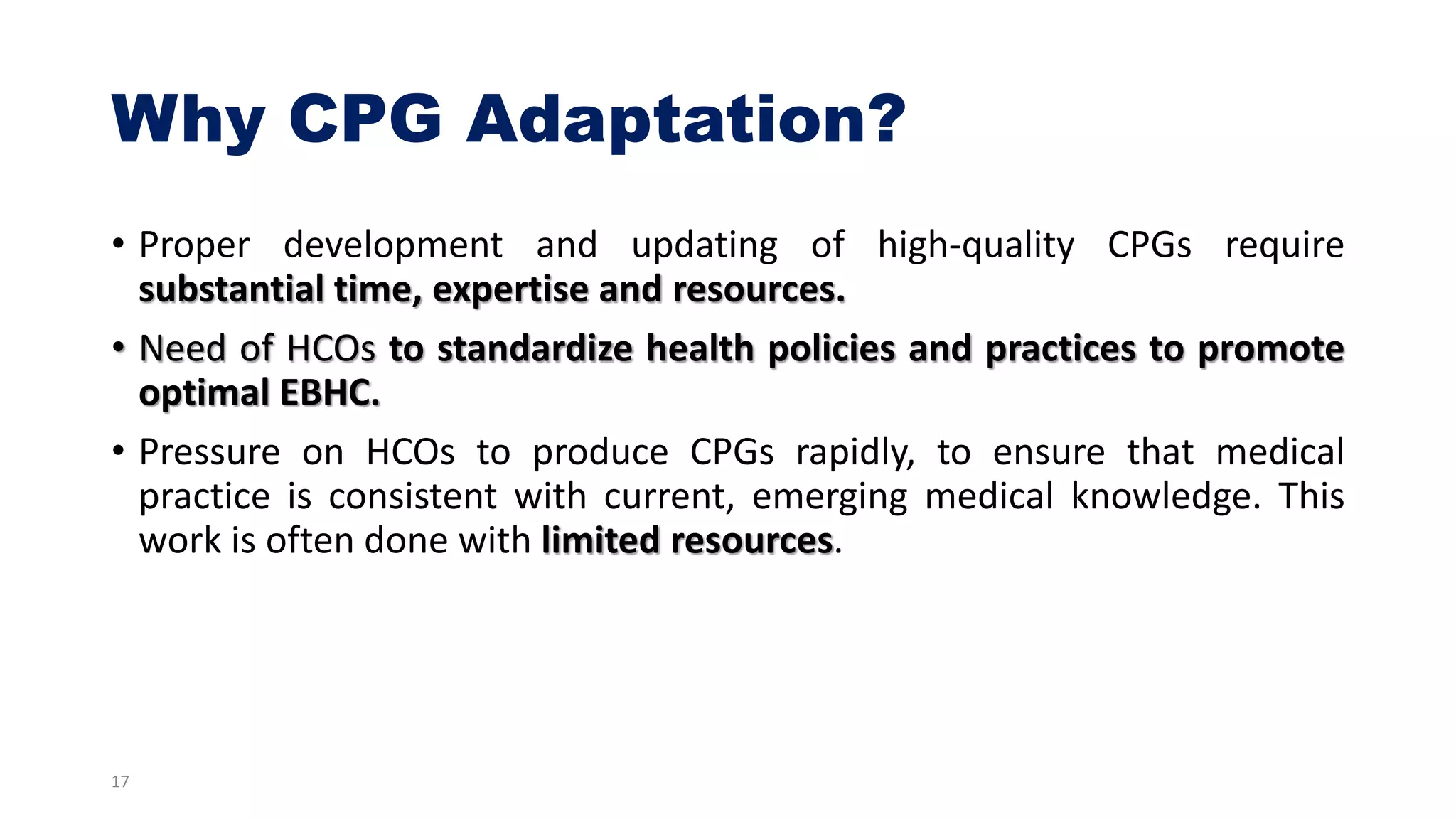 Adaptation of evidence-based clinical practice guidelines: the 'Adapted ...