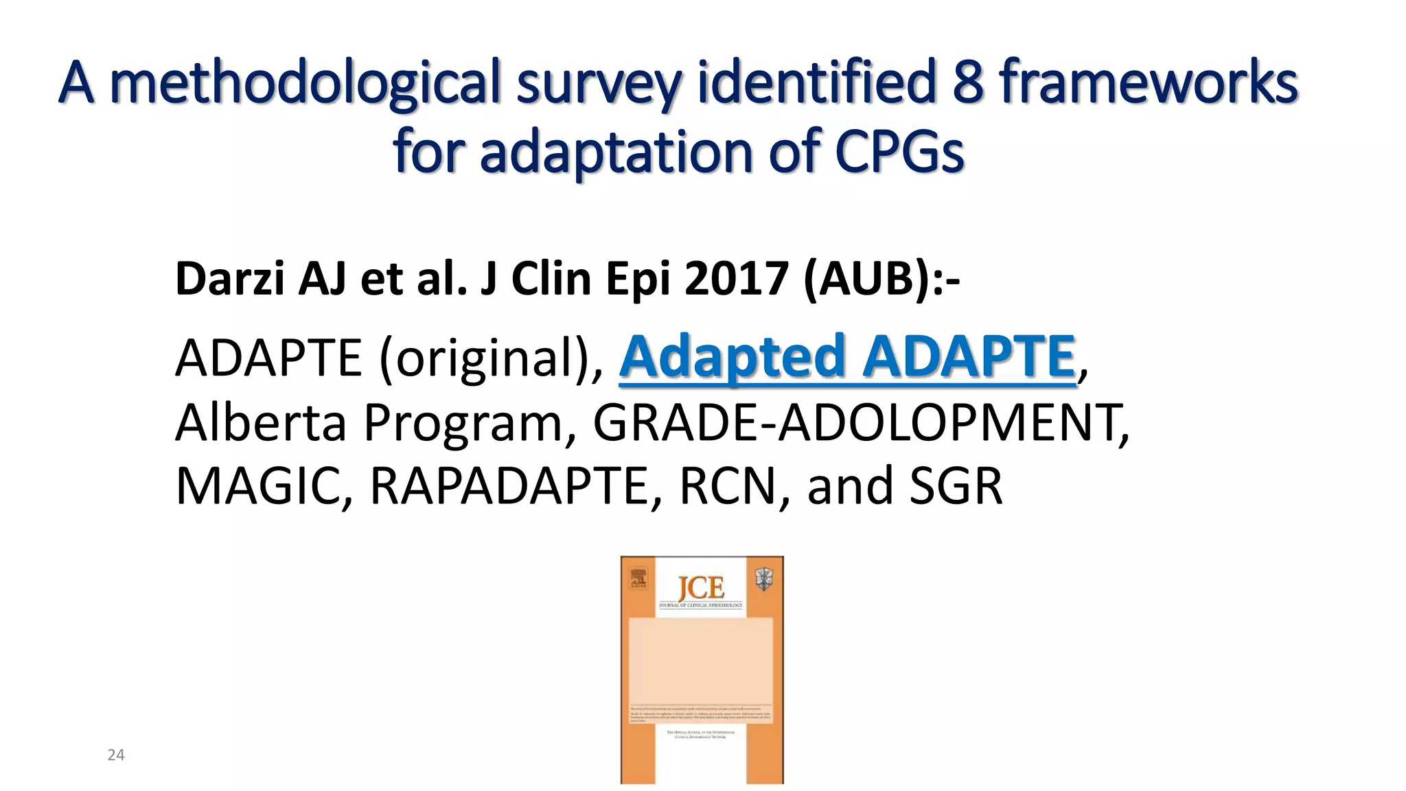 Adaptation of evidence-based clinical practice guidelines: the 'Adapted ...
