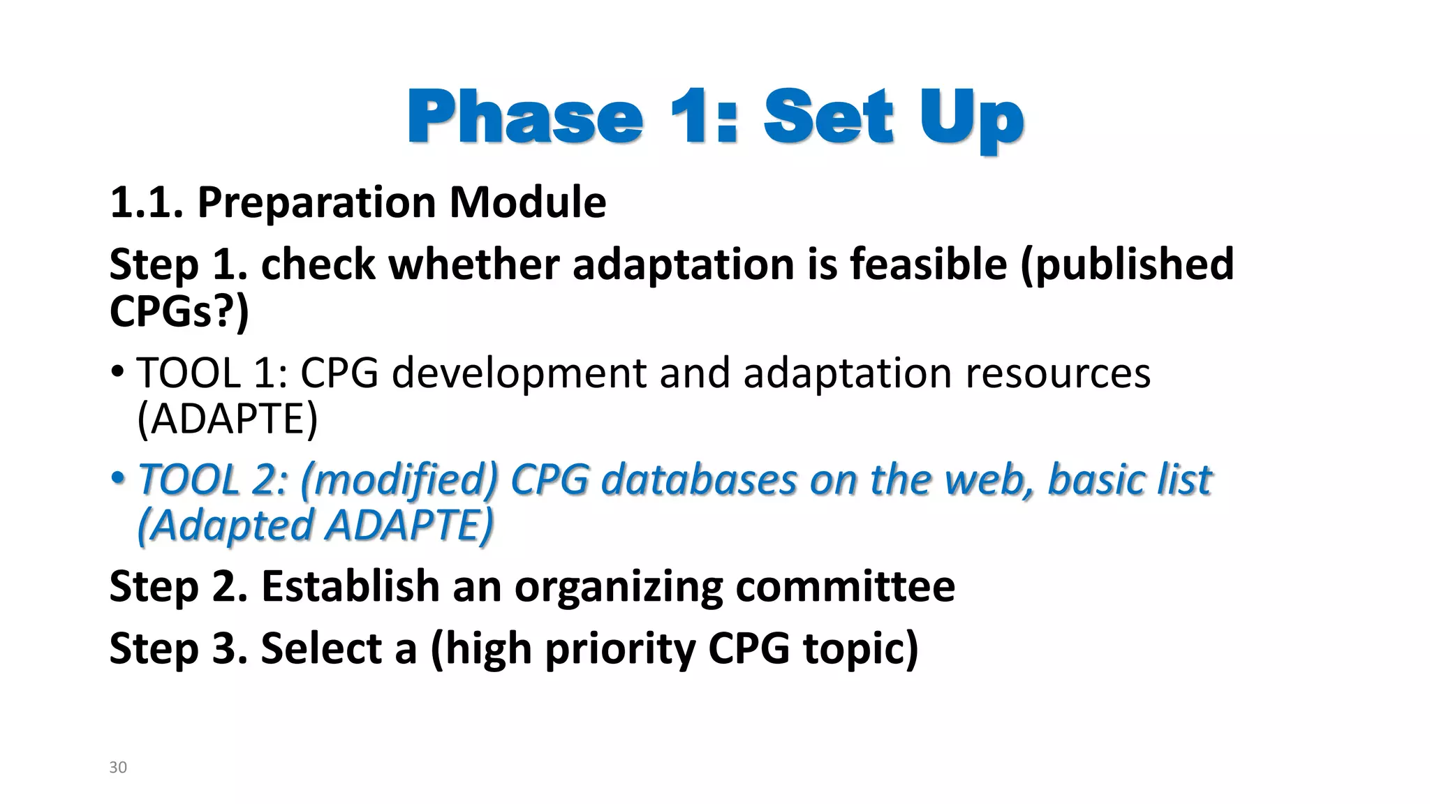 Adaptation of evidence-based clinical practice guidelines: the 'Adapted ...