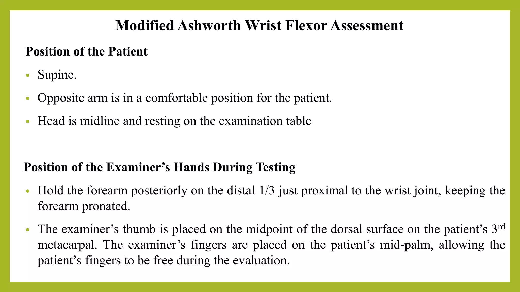 Modified ashworth scale application | PDF