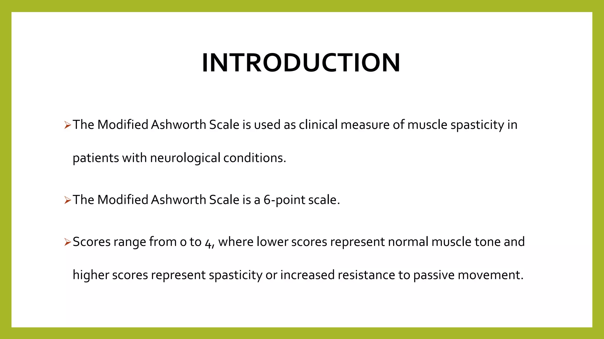 Modified ashworth scale application | PDF