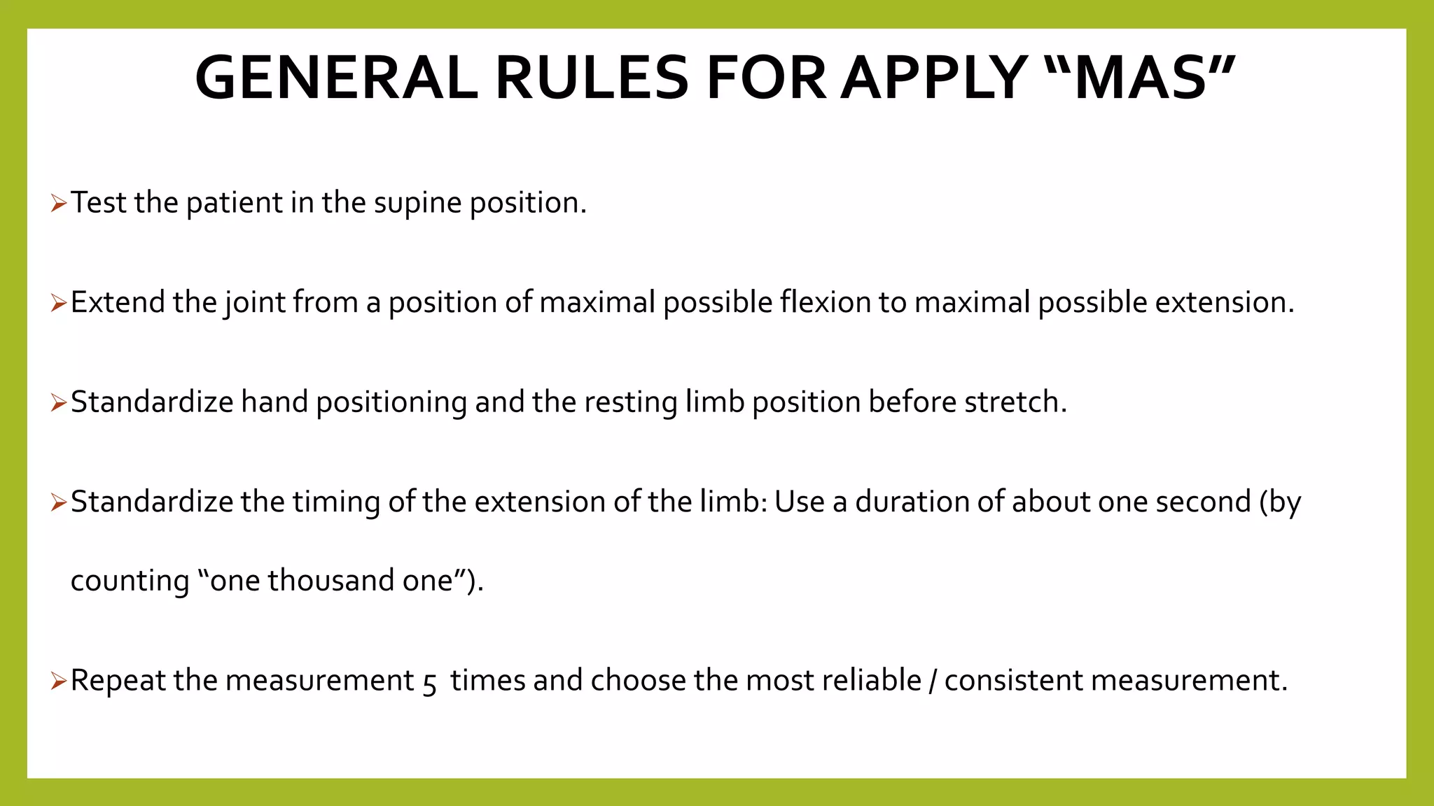 Modified ashworth scale application | PDF