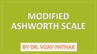 Modified ashworth scale application | PDF