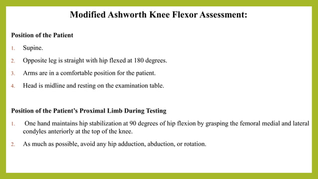 Modified ashworth scale application | PDF | Death, Injury, or Military ...