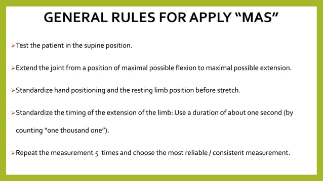 Modified ashworth scale application | PDF | Death, Injury, or Military ...