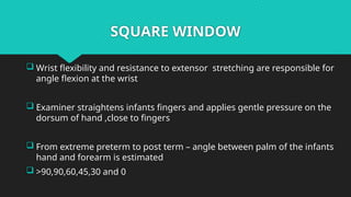 Modified Ballard score and newborn maturity | PPTX