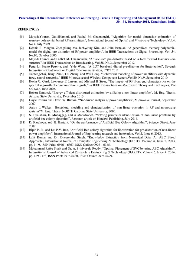 Modified Cann Model Linearization Using Abc Algorithm Pdf