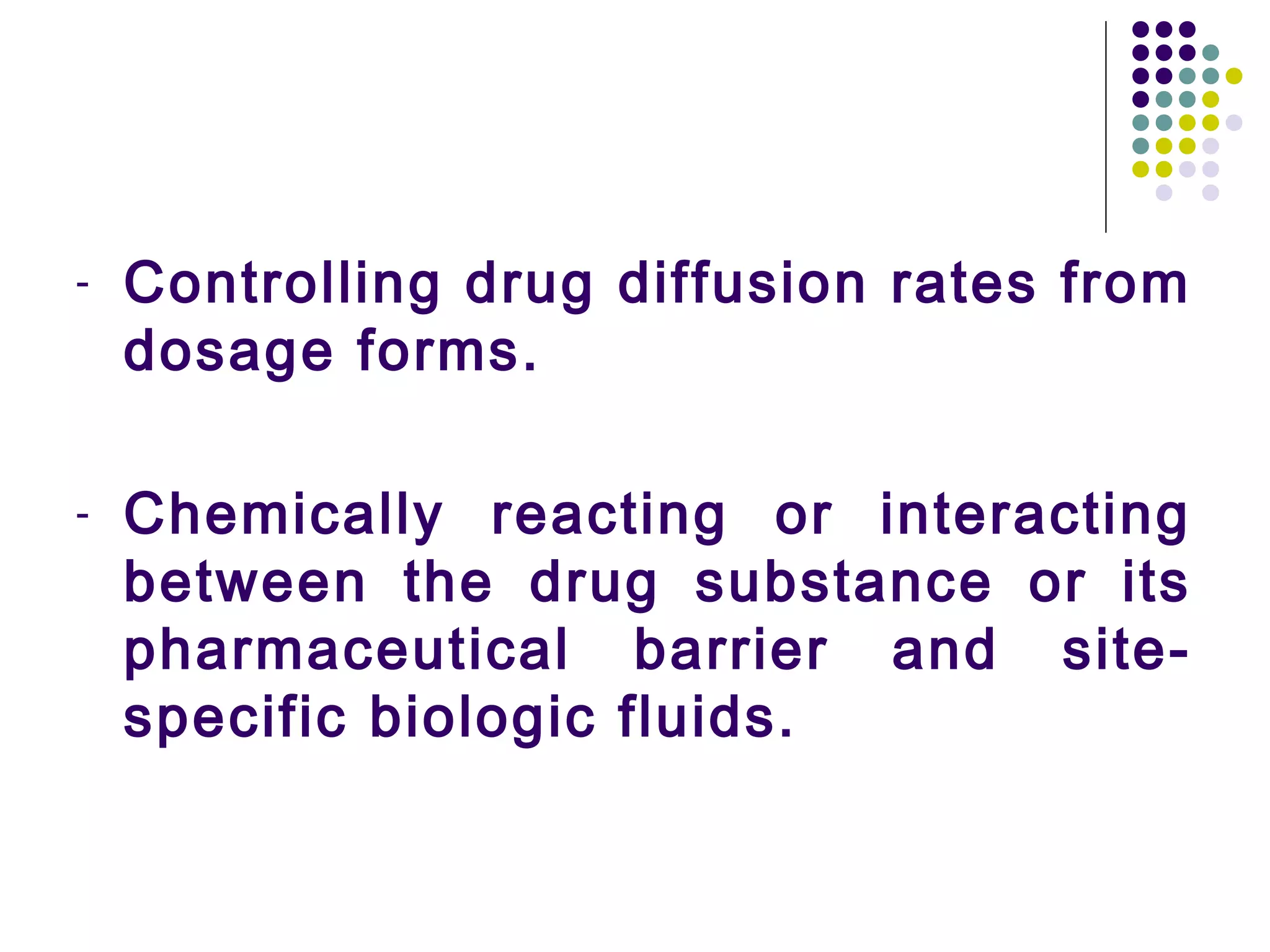 Modified drug release - Pharmaceutics | PPT