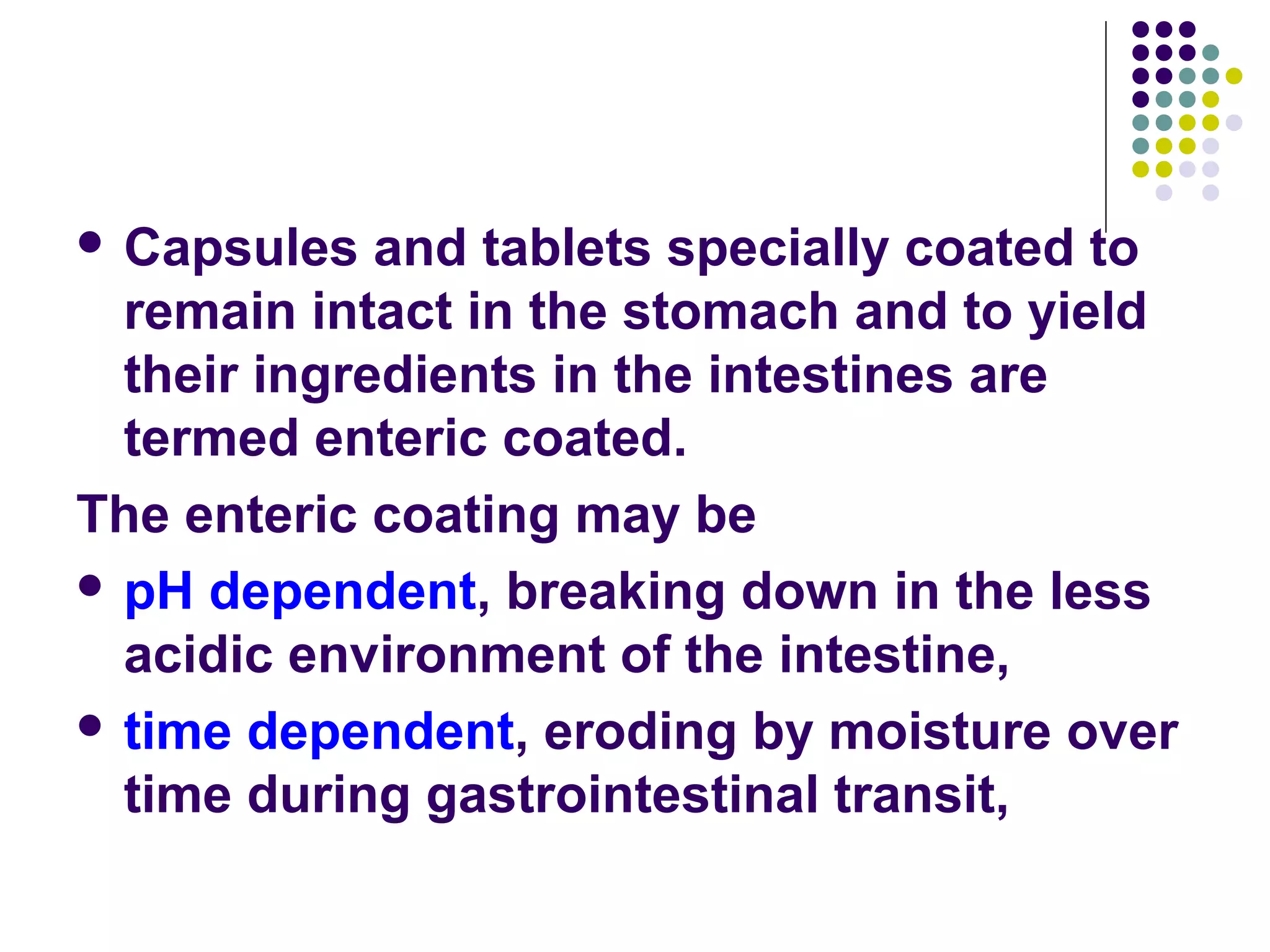 Modified drug release - Pharmaceutics | PPT