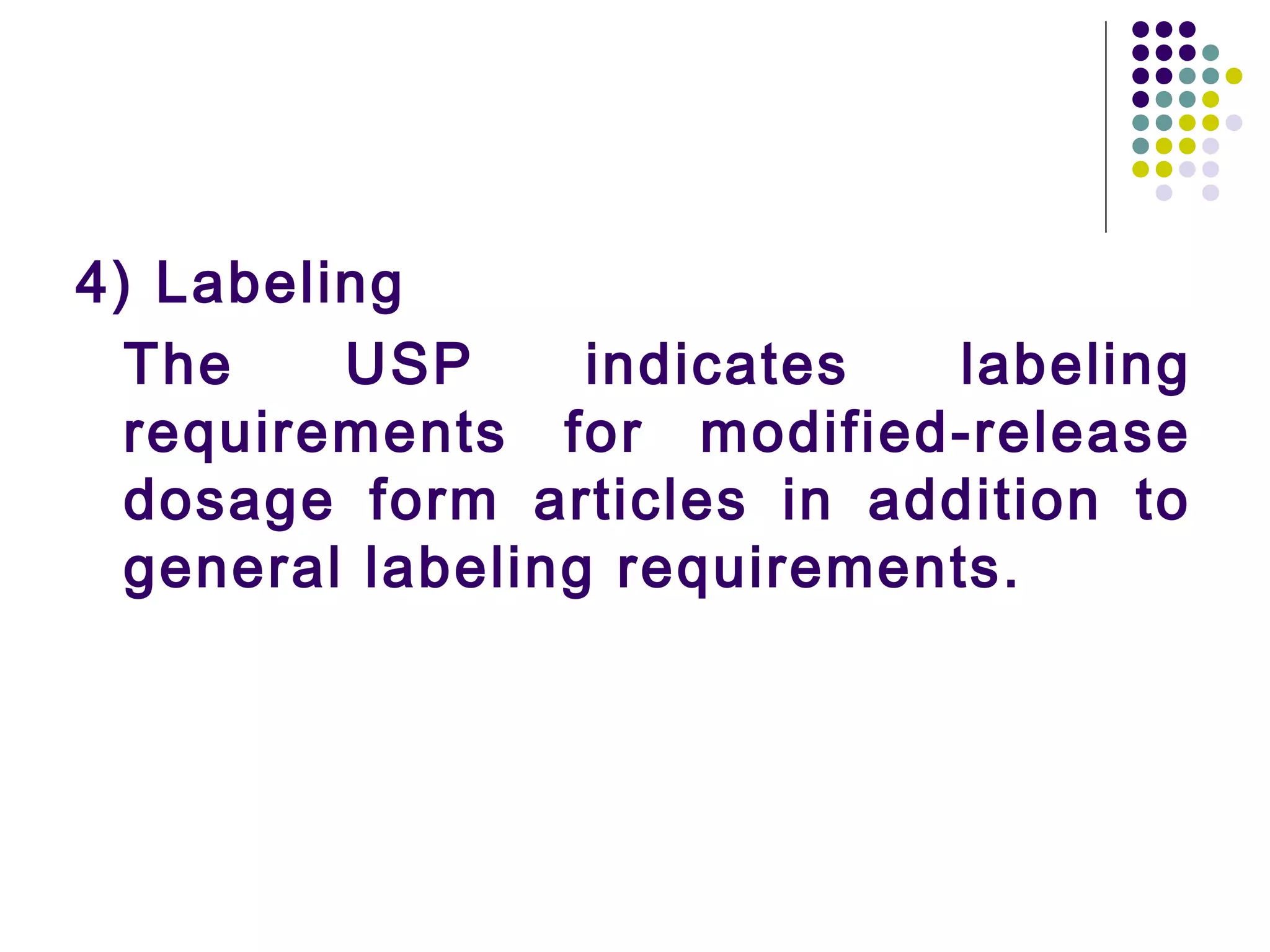 Modified drug release - Pharmaceutics | PPT