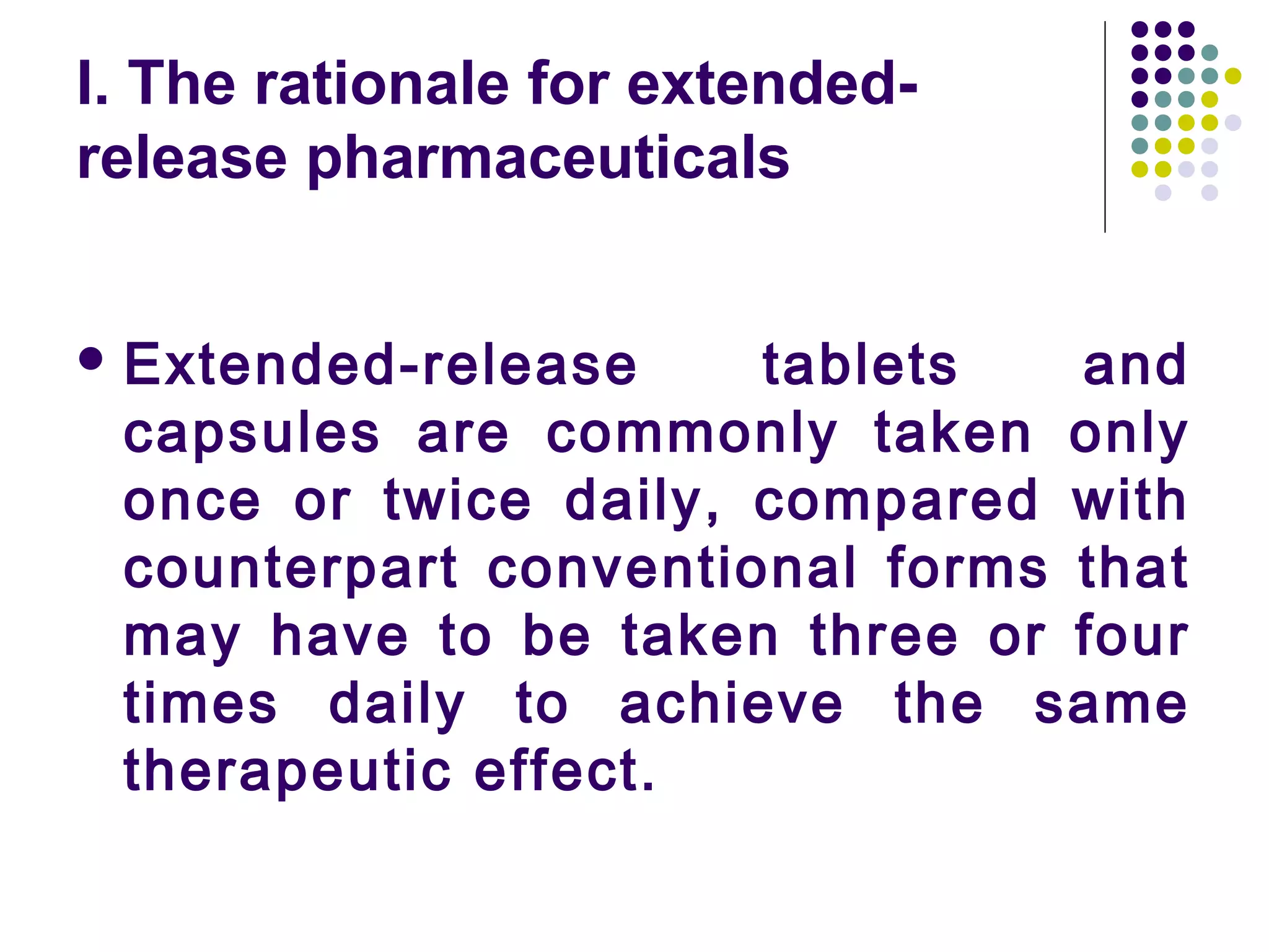 Modified drug release - Pharmaceutics | PPT