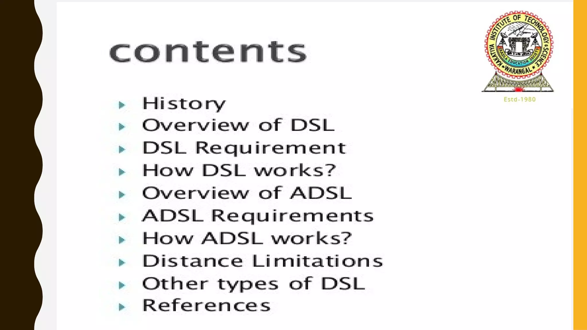 TRENDS IN DSL AND ADSL | ODP