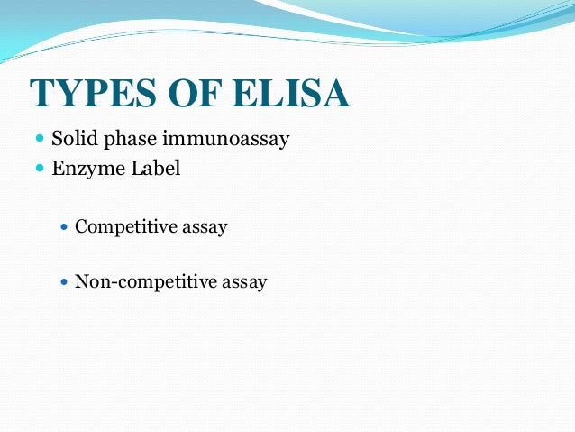 Schematic Presentation Of Basic Types Of Elisa Enzyme