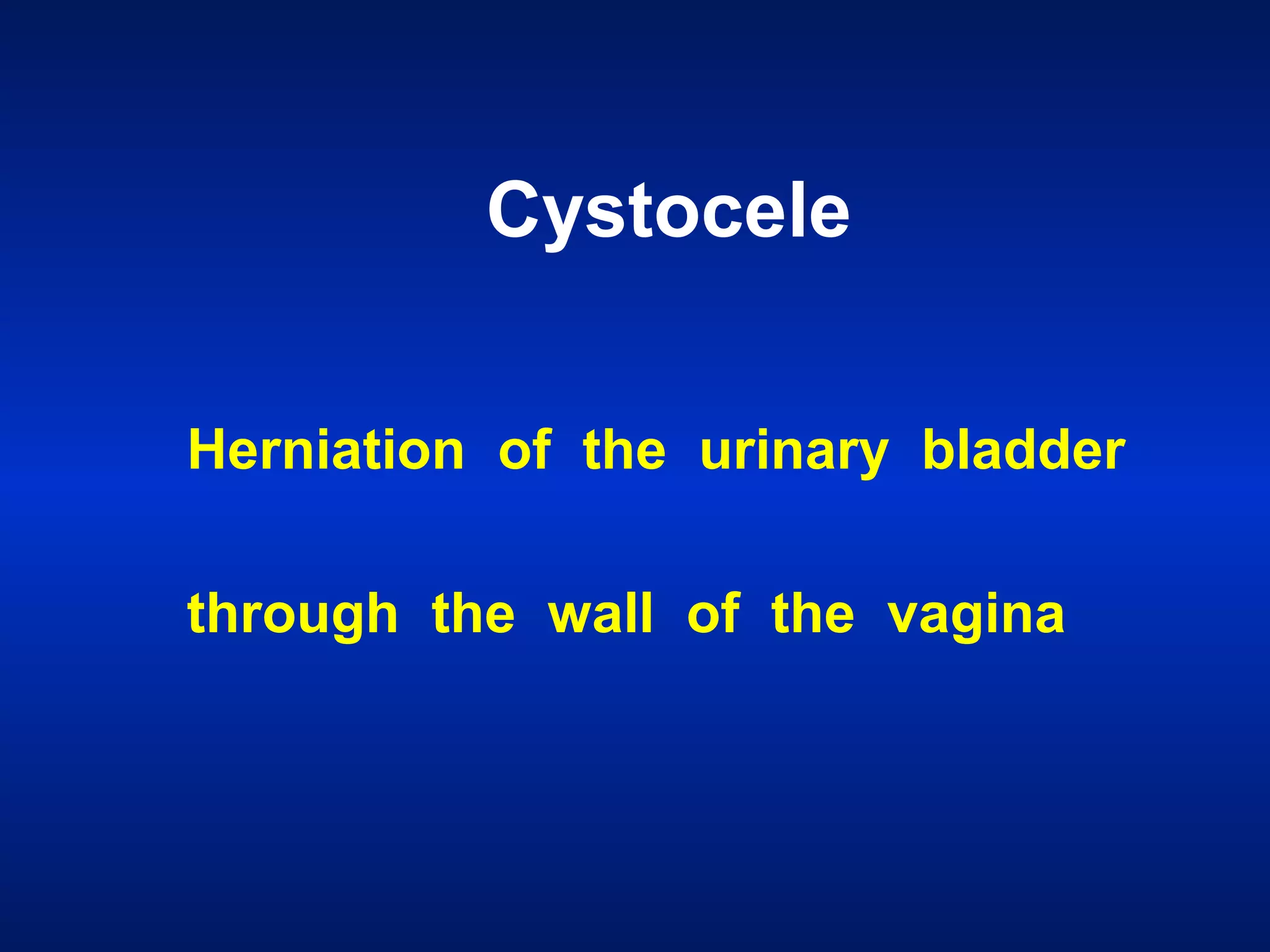 Modified extended anterior vaginal wall repair for cystocele | PPT