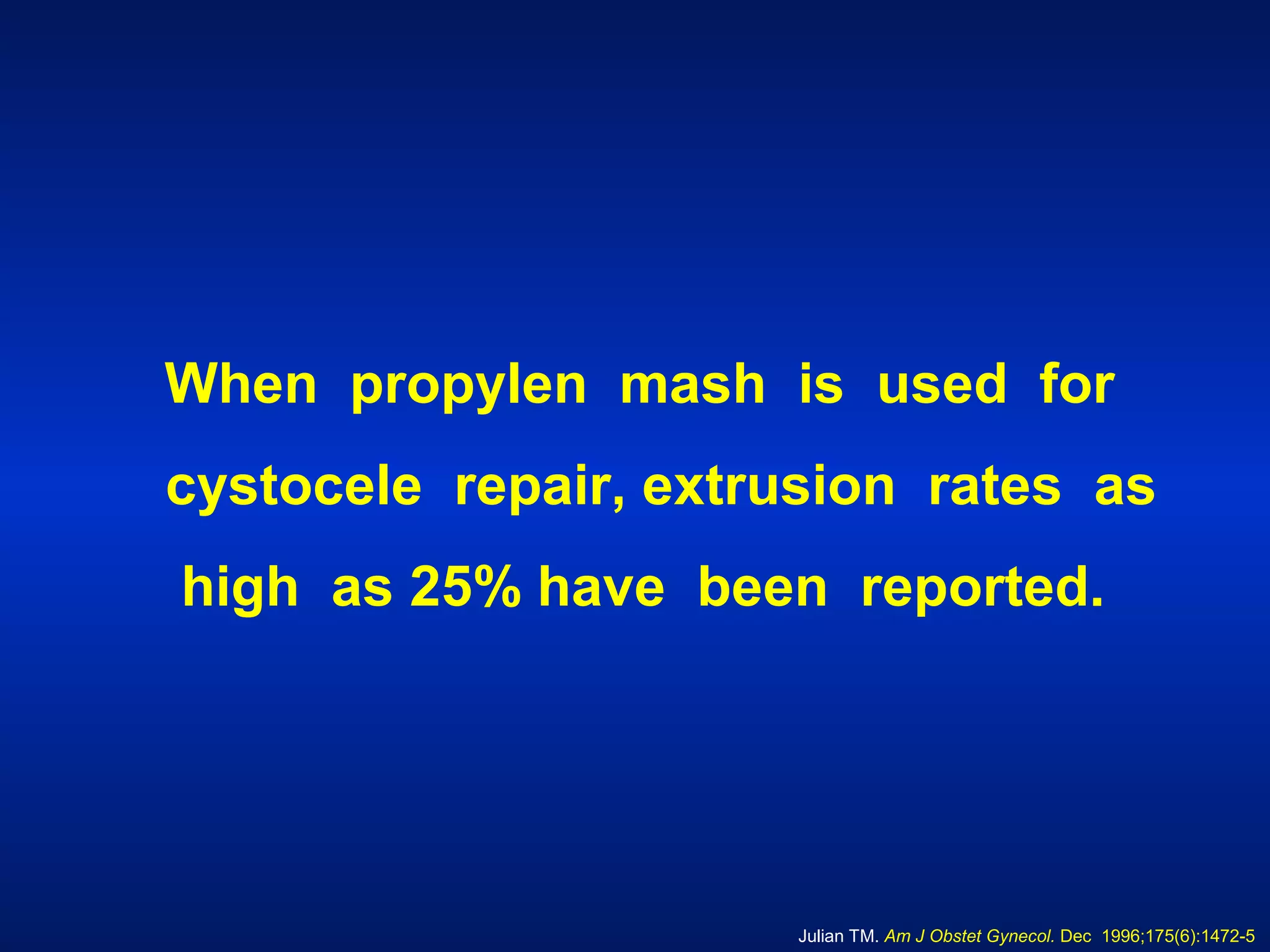 Modified Extended Anterior Vaginal Wall Repair For Cystocele Ppt