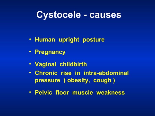 Modified extended anterior vaginal wall repair for cystocele | PPT