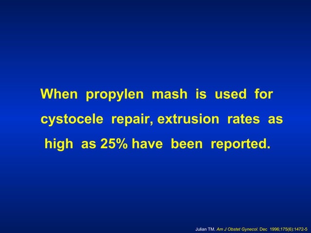 Modified extended anterior vaginal wall repair for cystocele | PPT