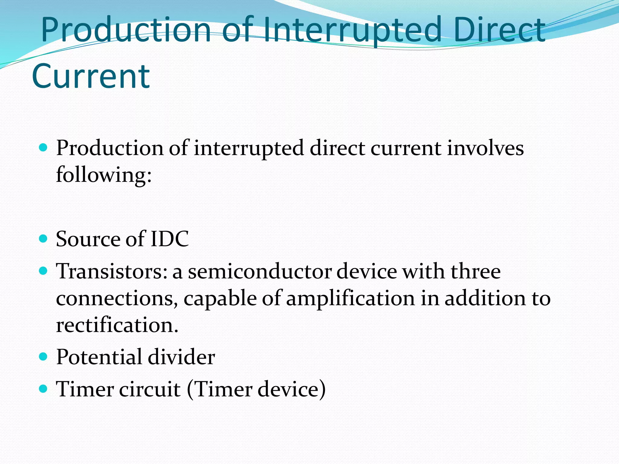 Modified galvanic current | PPTX
