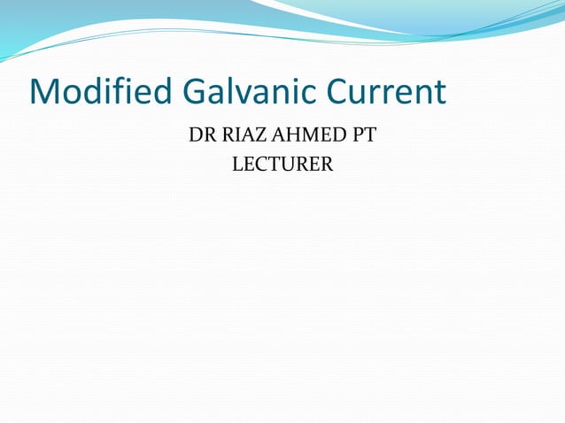 Modified galvanic current | PPTX