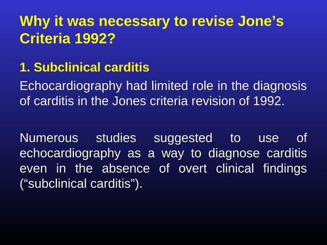 Modified Jones Criteria in the era of Echo | PDF | Heart and ...