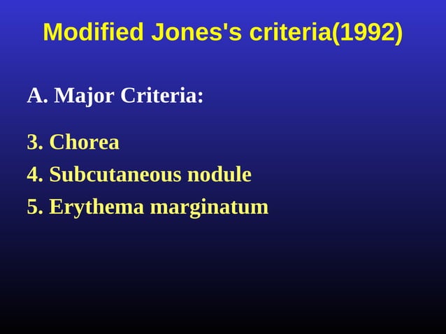 Modified Jones Criteria in the era of Echo