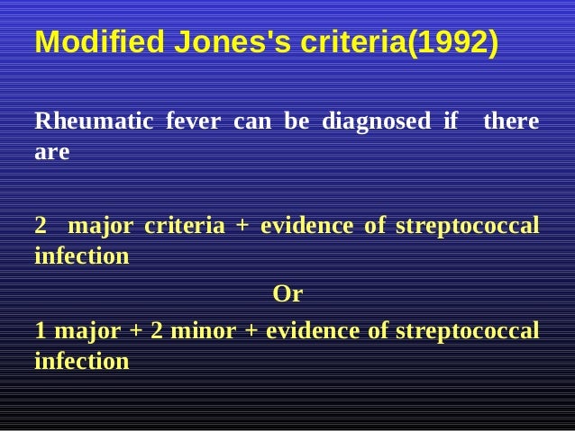 Modified Jones Criteria in the era of Echo