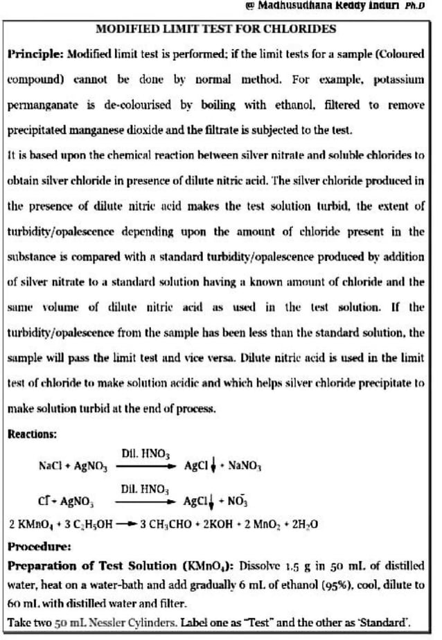 Modified limit tests for chlorides and sulphates. | PDF