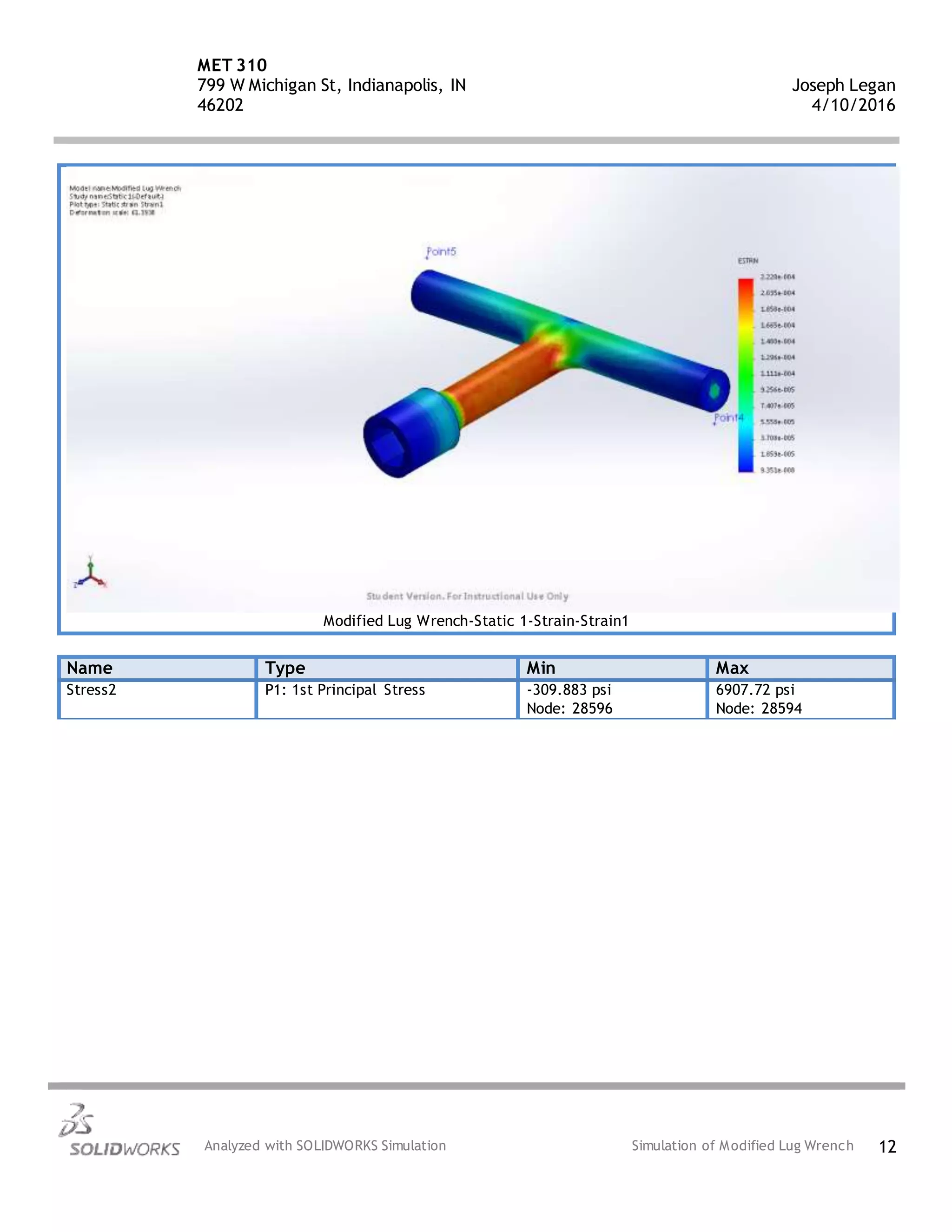 Modified lug wrench static 1-1 | DOCX | Physics | Science
