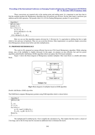 Modified montgomery modular multiplier for cryptosystems | PDF