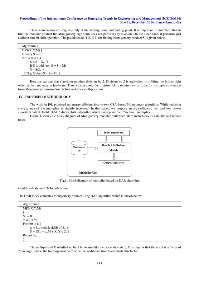 Modified montgomery modular multiplier for cryptosystems | PDF