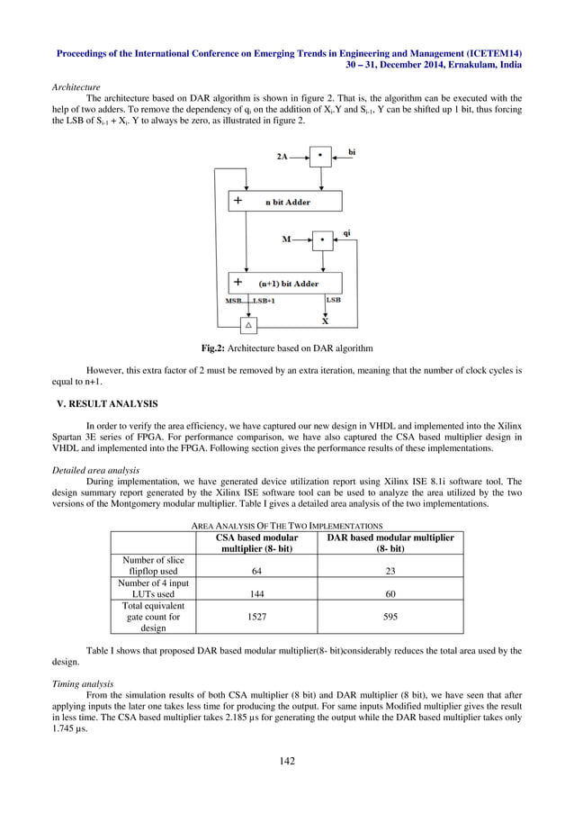 Modified montgomery modular multiplier for cryptosystems | PDF
