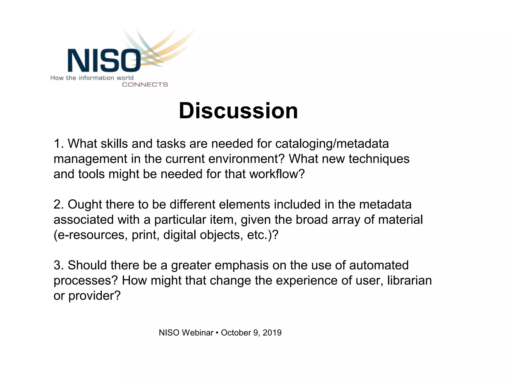 Carpenter, "Value-Add to Cataloging: Efficiency and Effectiveness ...