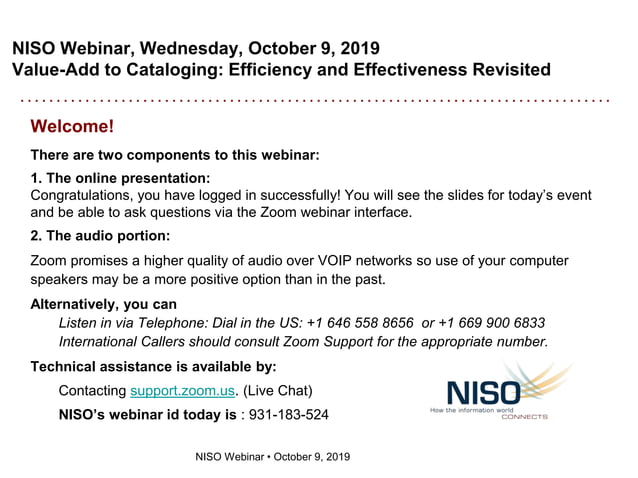 Carpenter, "Value-Add to Cataloging: Efficiency and Effectiveness ...