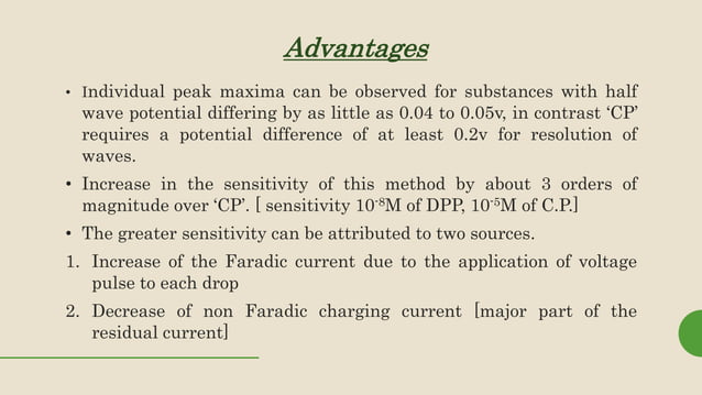Modified polarografic method | PPTX | Chemistry | Science
