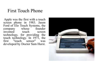 Touch Screen technology | PPTX
