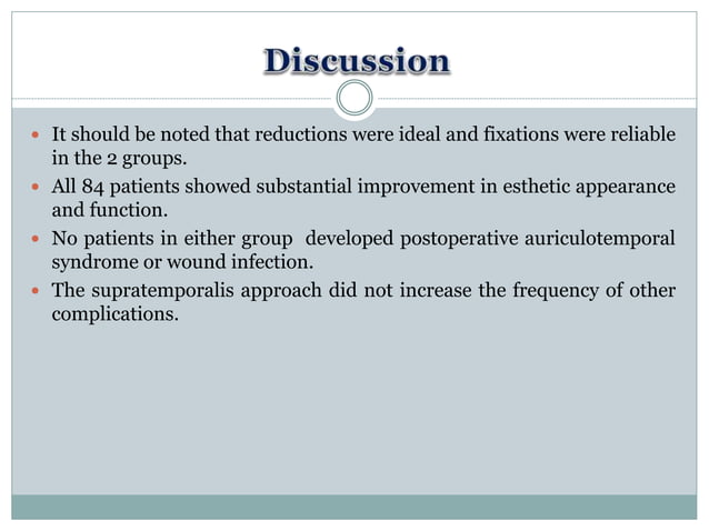 Modified preauricular approach for treating intracapsular condylar ...