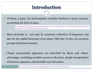 Modified preauricular approach for treating intracapsular condylar ...