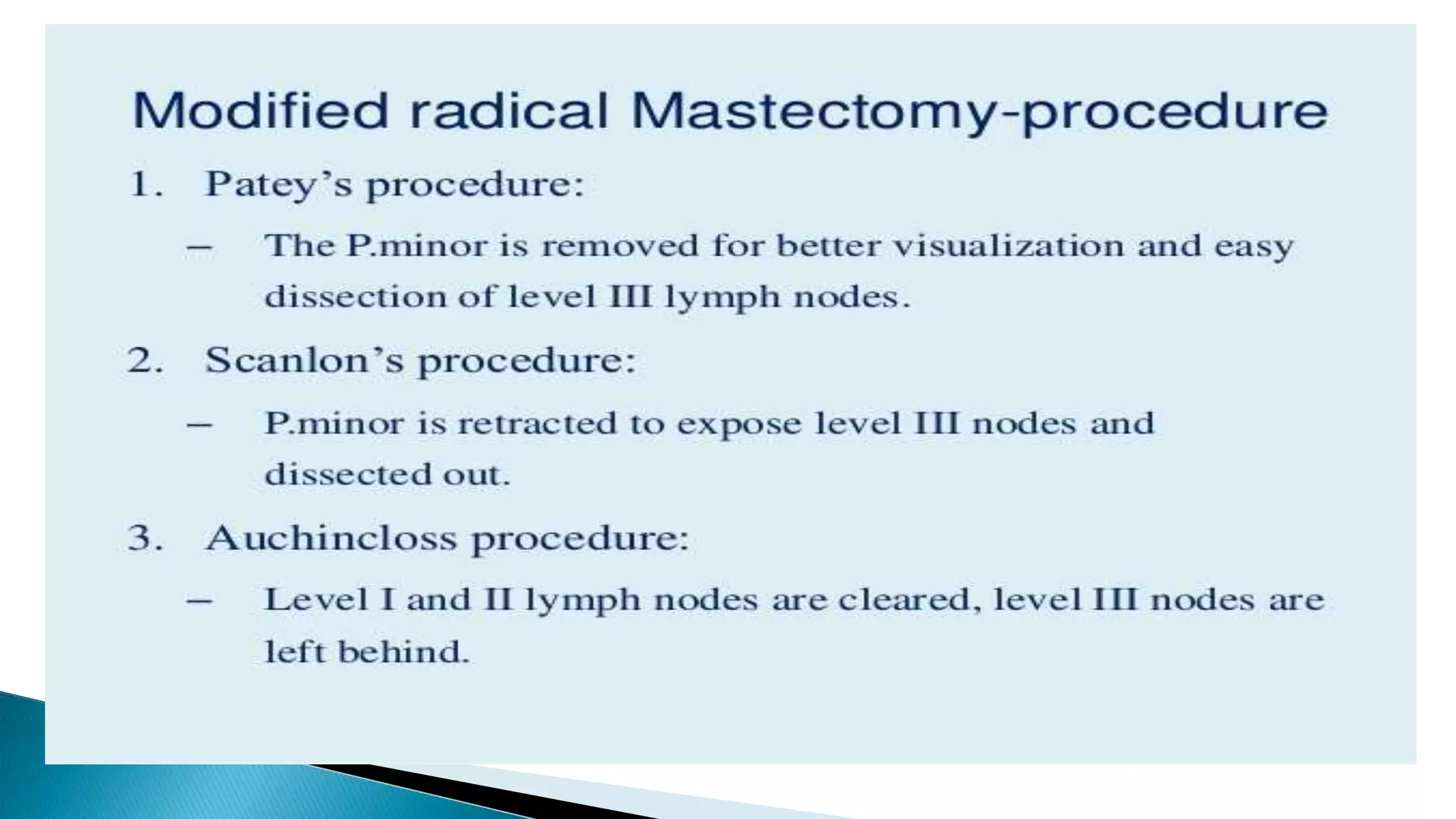 Modified radical mastectomy | PPTX