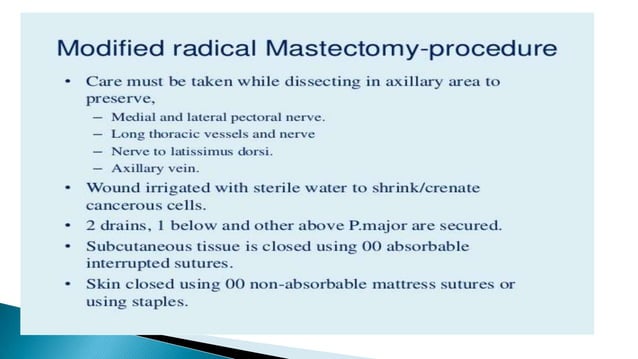 Modified radical mastectomy | PPTX