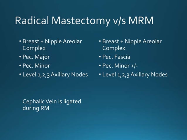 Modified radical mastectomy