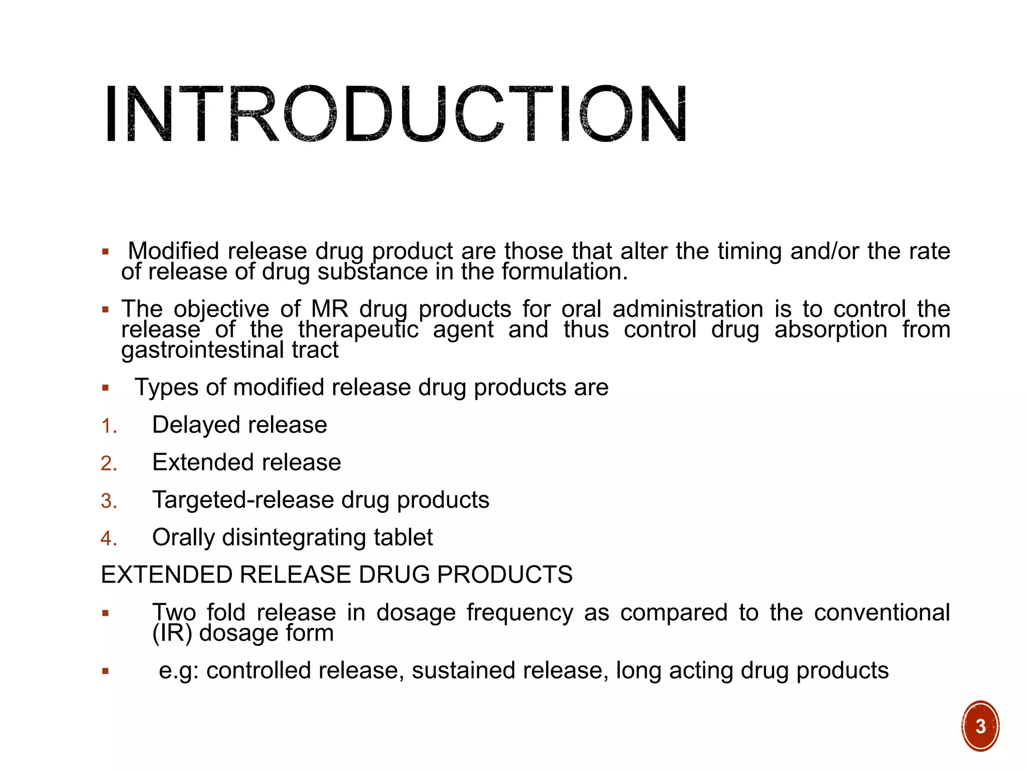 Modified release drug products | PPTX
