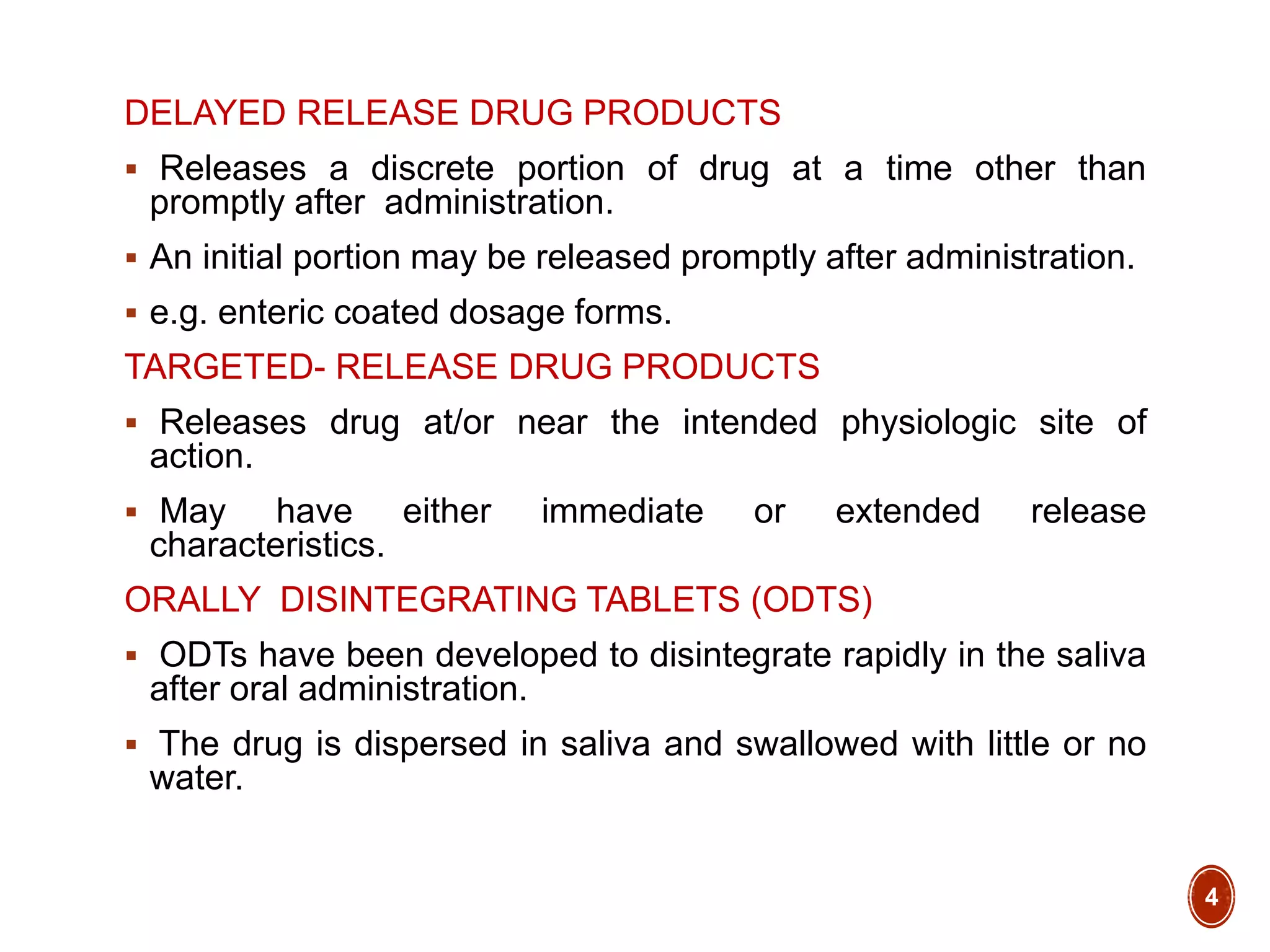Modified release drug products | PPTX