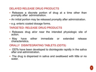 Modified release drug products | PPTX