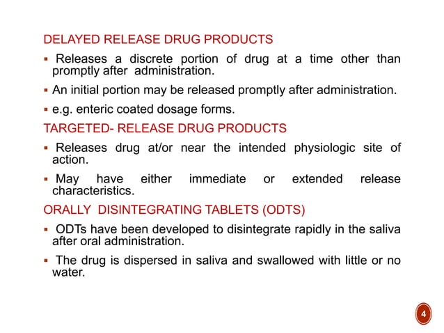 Modified release drug products | PPTX | Digestive Disorders | Diseases ...