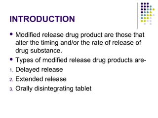 Modified release drug products | PPT