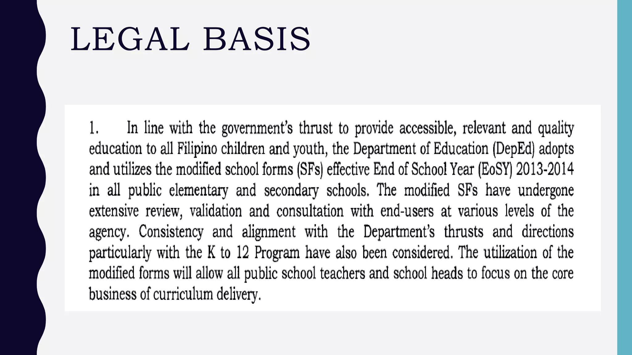 Modified school forms | PPTX